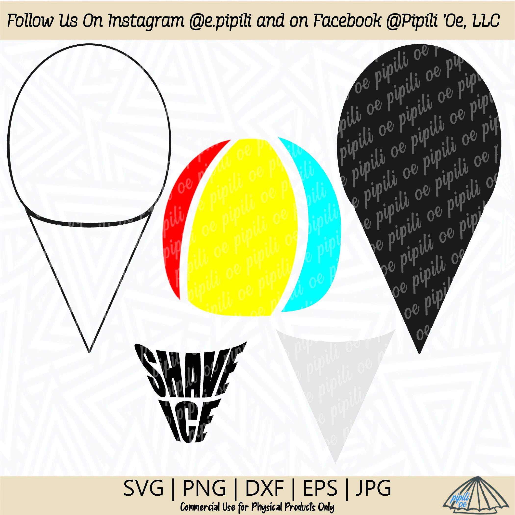 Shave Ice SVG Ice Shave SVG Snow Cone SVG Digital | Etsy