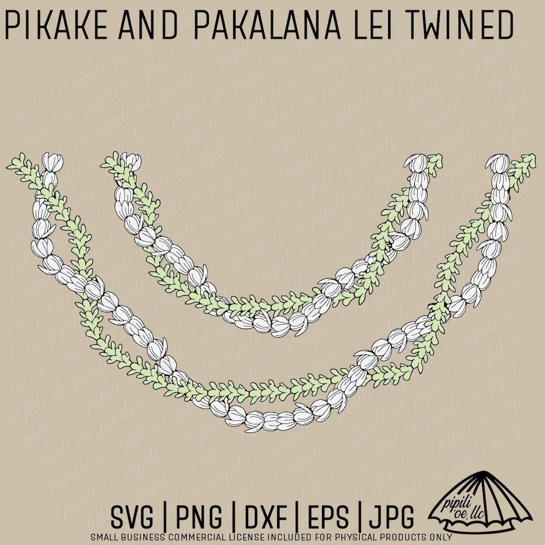 Pikake and Pakalana Lei Twined SVG - Pikake Lei SVG - Pakalana Lei SVG ...