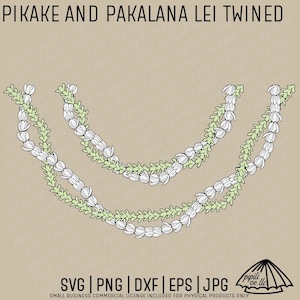 Pikake and Pakalana Lei Twined SVG - Pikake Lei SVG - Pakalana Lei SVG ...