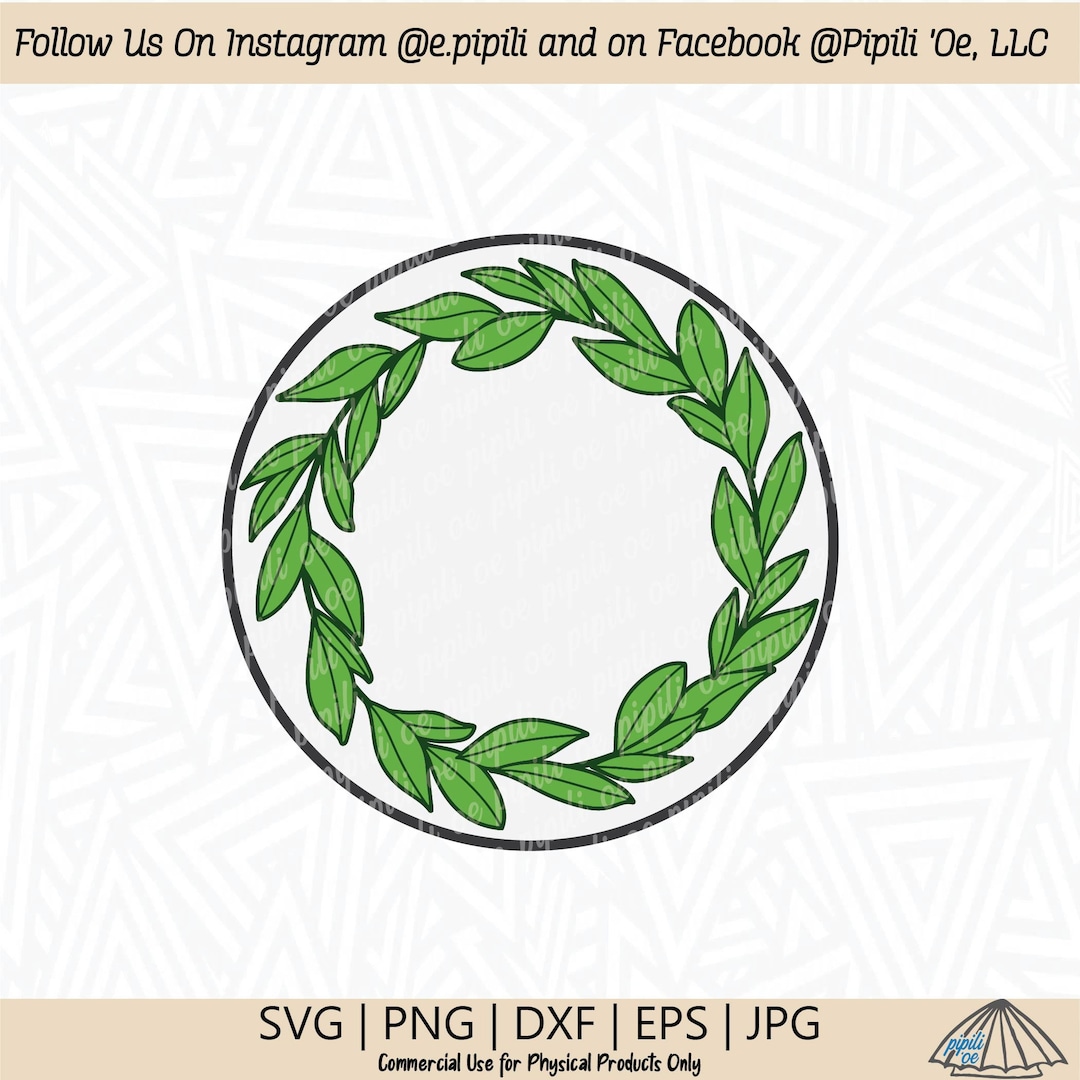 Maile Lei Small Frame SVG - Maile Lei SVG - Digital Download - SVG for ...
