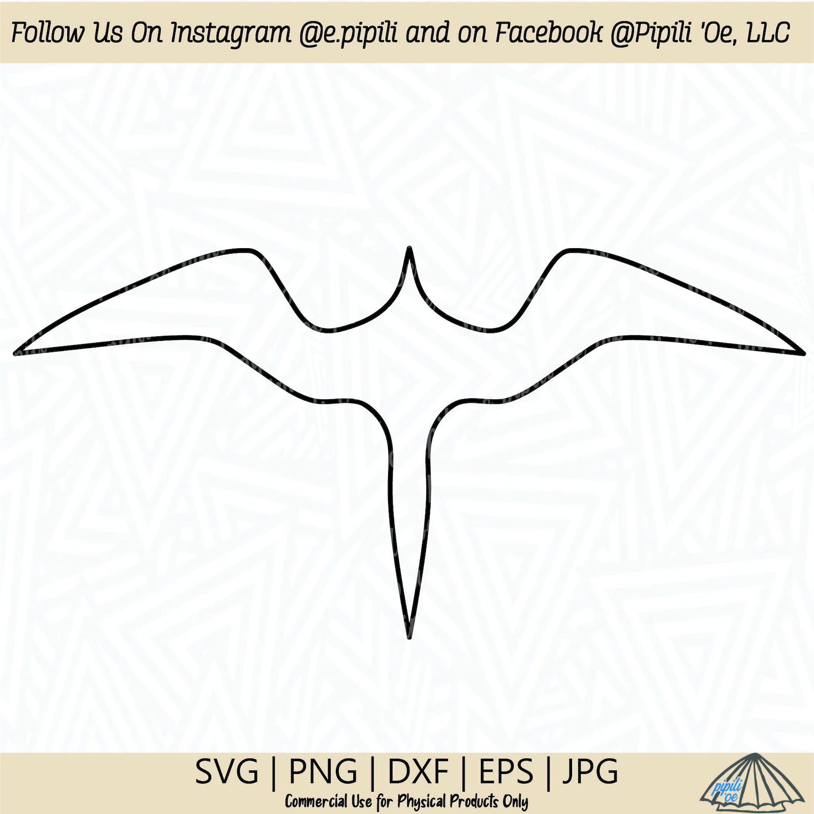 Bird Silhouette SVG Iwa Bird Outline SVG Hawaii Bird Svg | Etsy