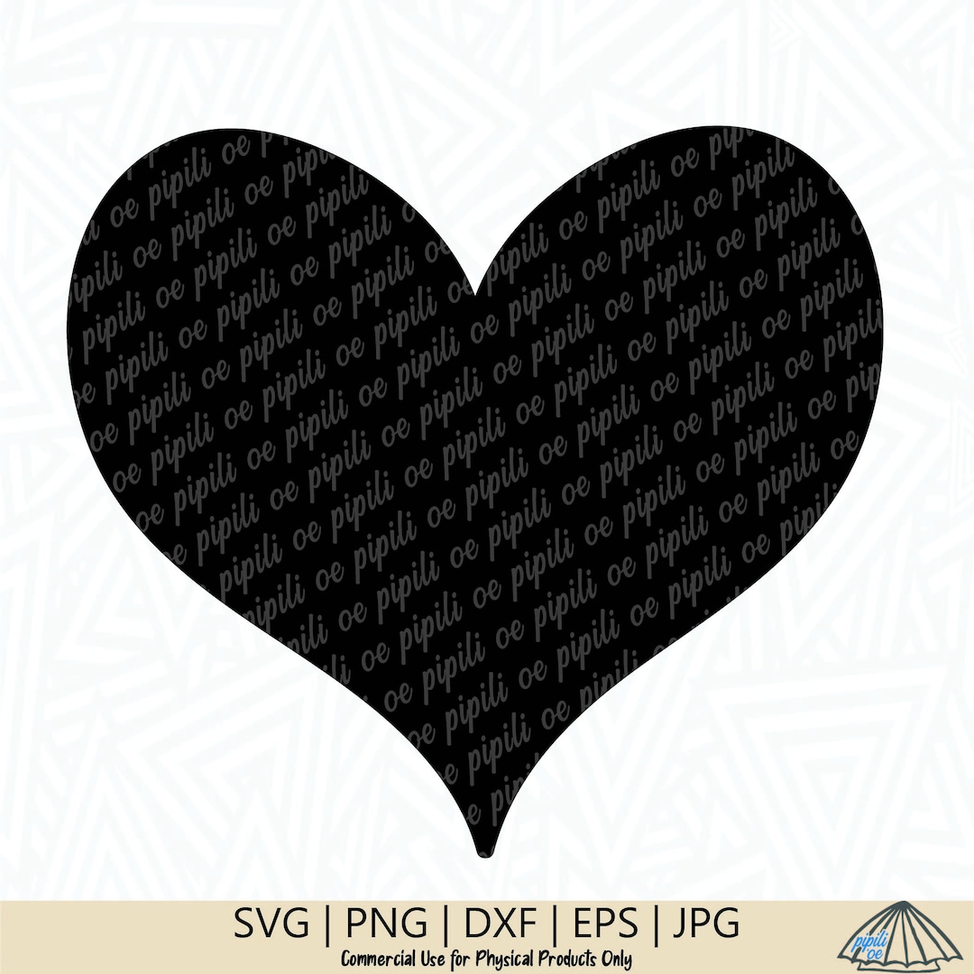 Heart SVG - Solid Heart SVG - Heart Cutting File - Cutting File for ...
