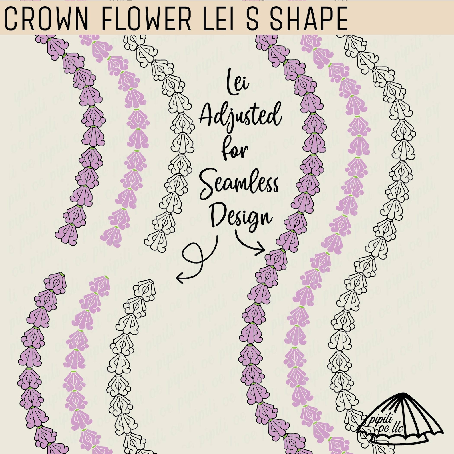 Crown Flower Lei S Shape SVG - Lei Strand SVG - Hawaii Flower SVG ...