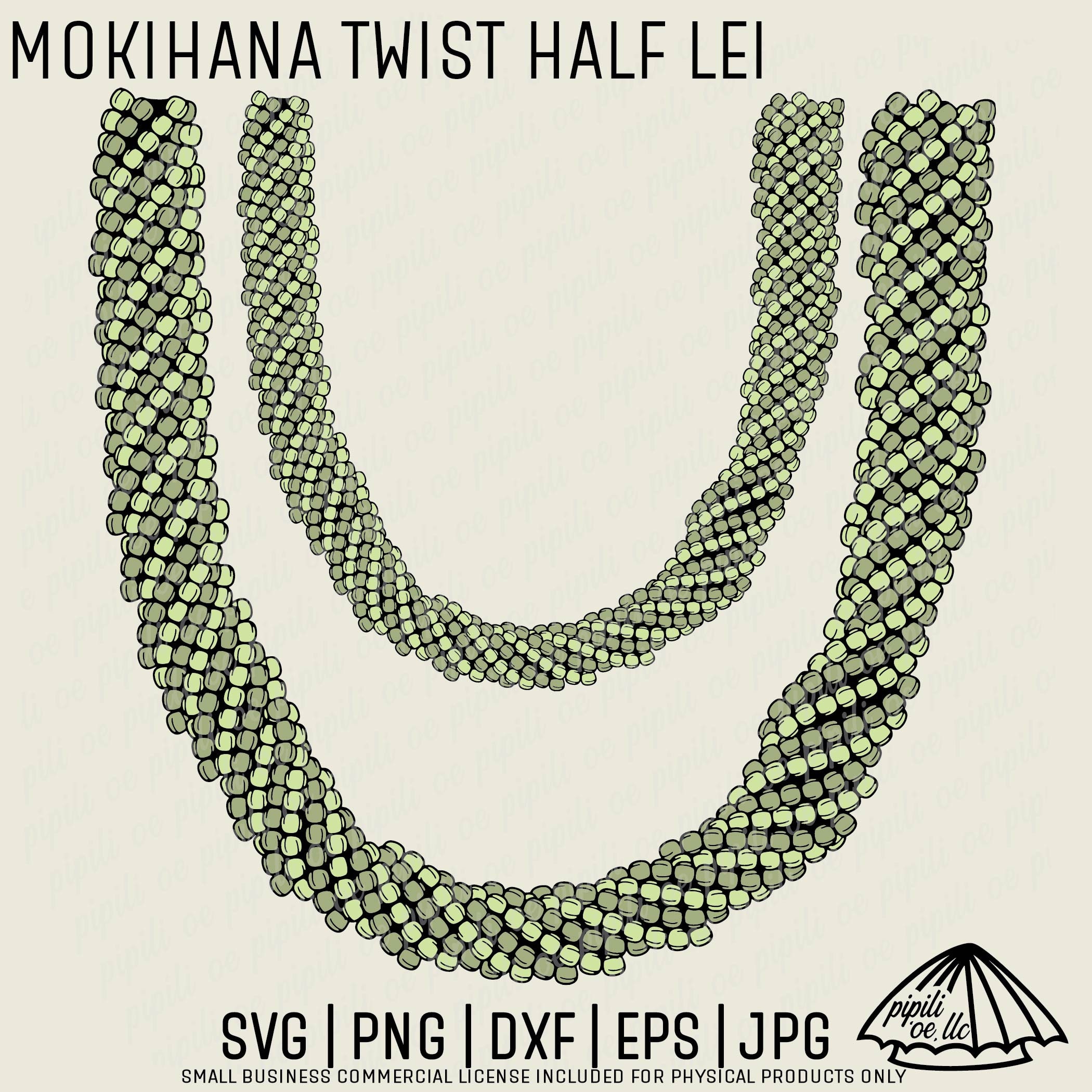 Mokihana Twist Half Lei SVG - Hawaii SVG - Kauai Lei SVG - Mokihana Lei ...
