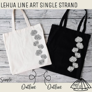 Lehua Line Art Single Strand SVG - Ohia Lehua SVG - Hawaiian Lei SVG ...