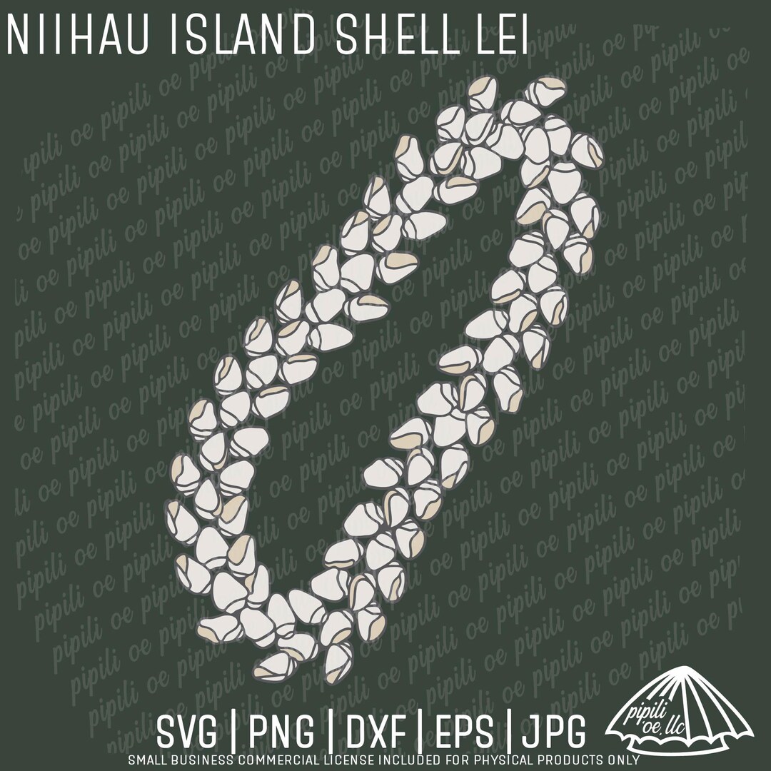 Niihau Island Shell Lei SVG - Niihau Island Design SVG - Niihau Shell ...