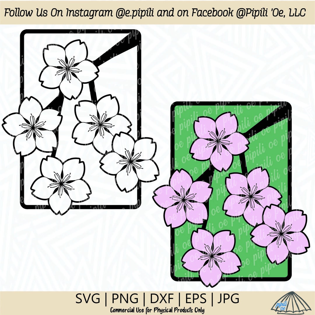 Sakura Flower Frame SVG - Sakura SVG - Cherry Blossom SVG - Digital ...