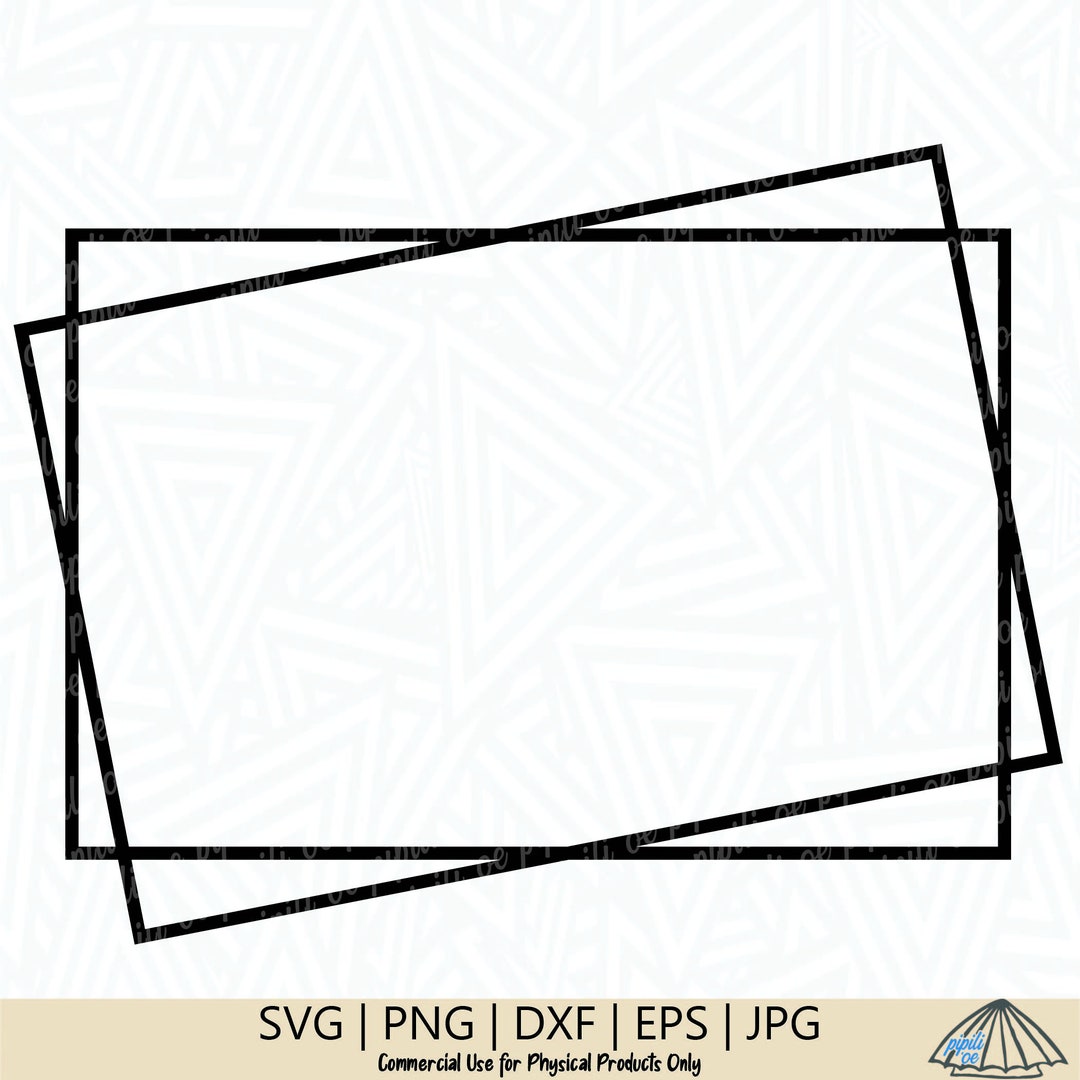 Double Rectangle Frame SVG - Frame SVG - Shape SVG - Rectangle Svg ...
