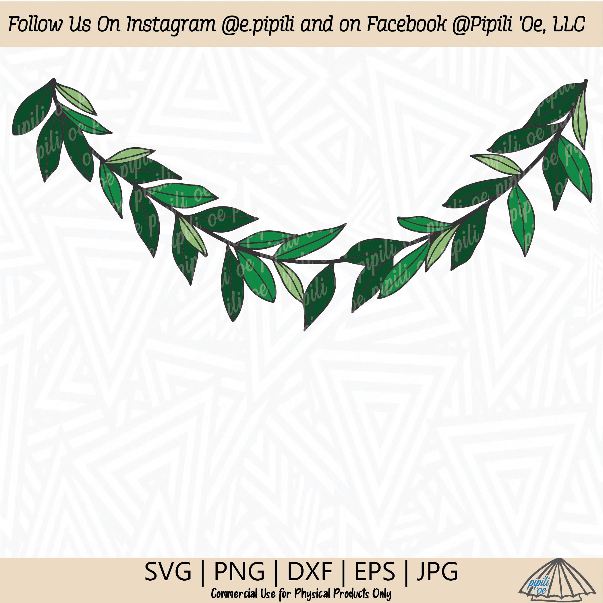 Maile Lei Front and Back SVG - Maile Lei SVG - Hawaii Wedding Lei Svg ...