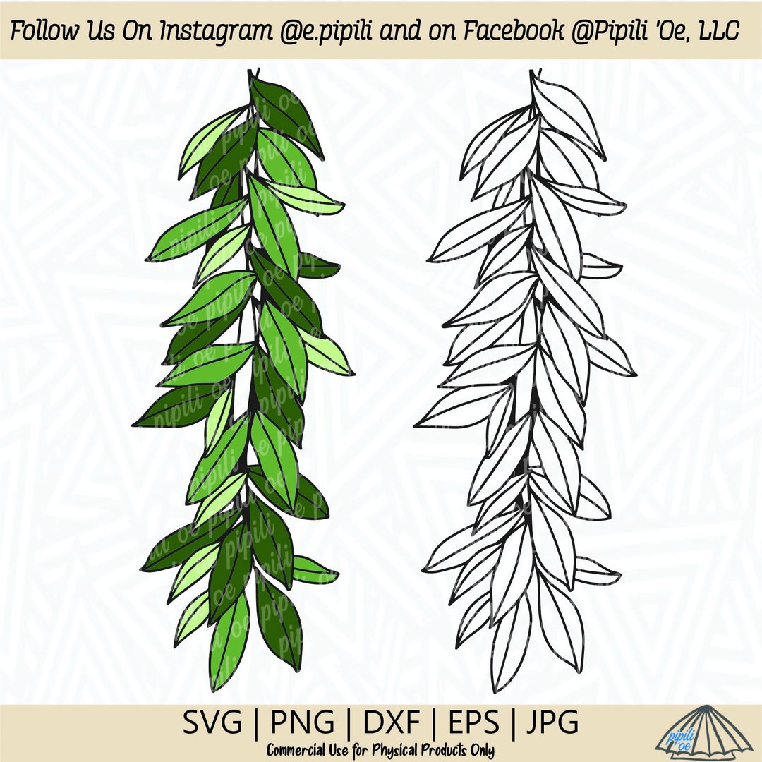 Maile Strand SVG - Maile SVG - Maile Lei SVG - Hawaii Wedding Lei Svg ...