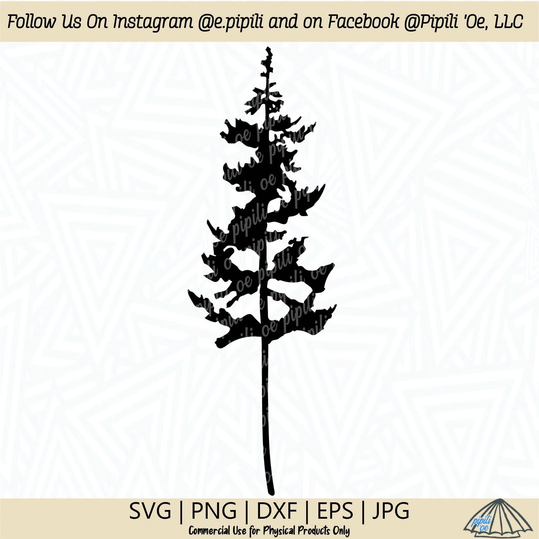 Pine Tree Silhouette SVG - Pine Tree SVG - Tree Silhouette SVG ...