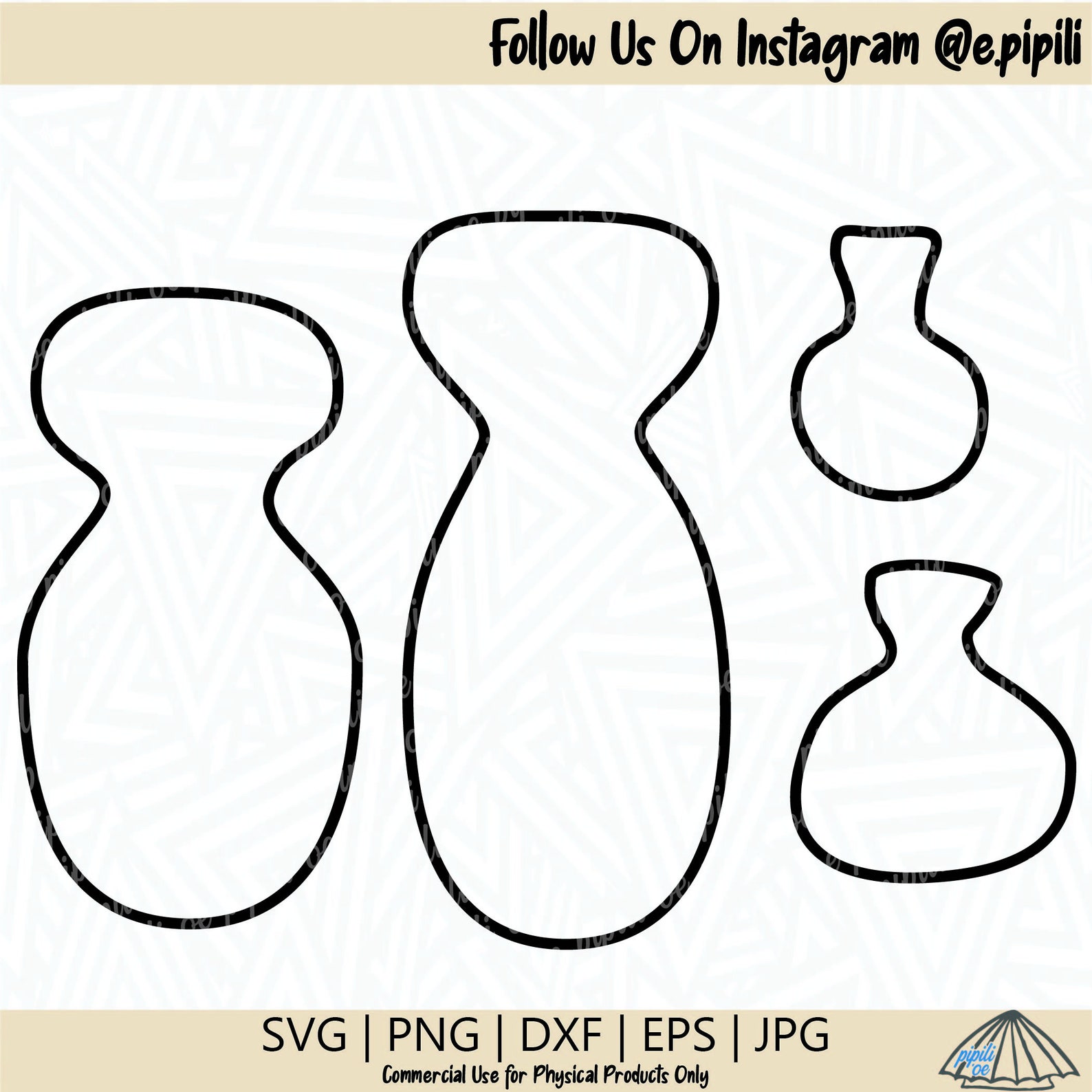 Hand Drawn Ipu SVG - Hula SVG - Hawaii SVG - Ipu Clip Art - Ipu Cutting ...