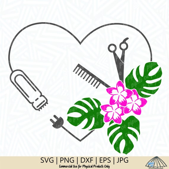 Cabello Estilista Corazón SVG Corazón SVG Peluquería SVG | Etsy España