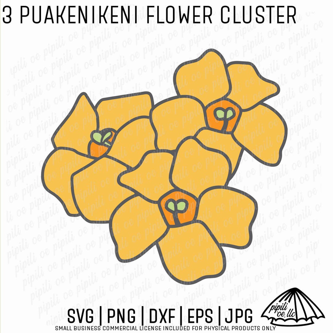 3 Puakenikeni Flower Cluster SVG - Hawaii Flower SVG - Puakenikeni Png ...