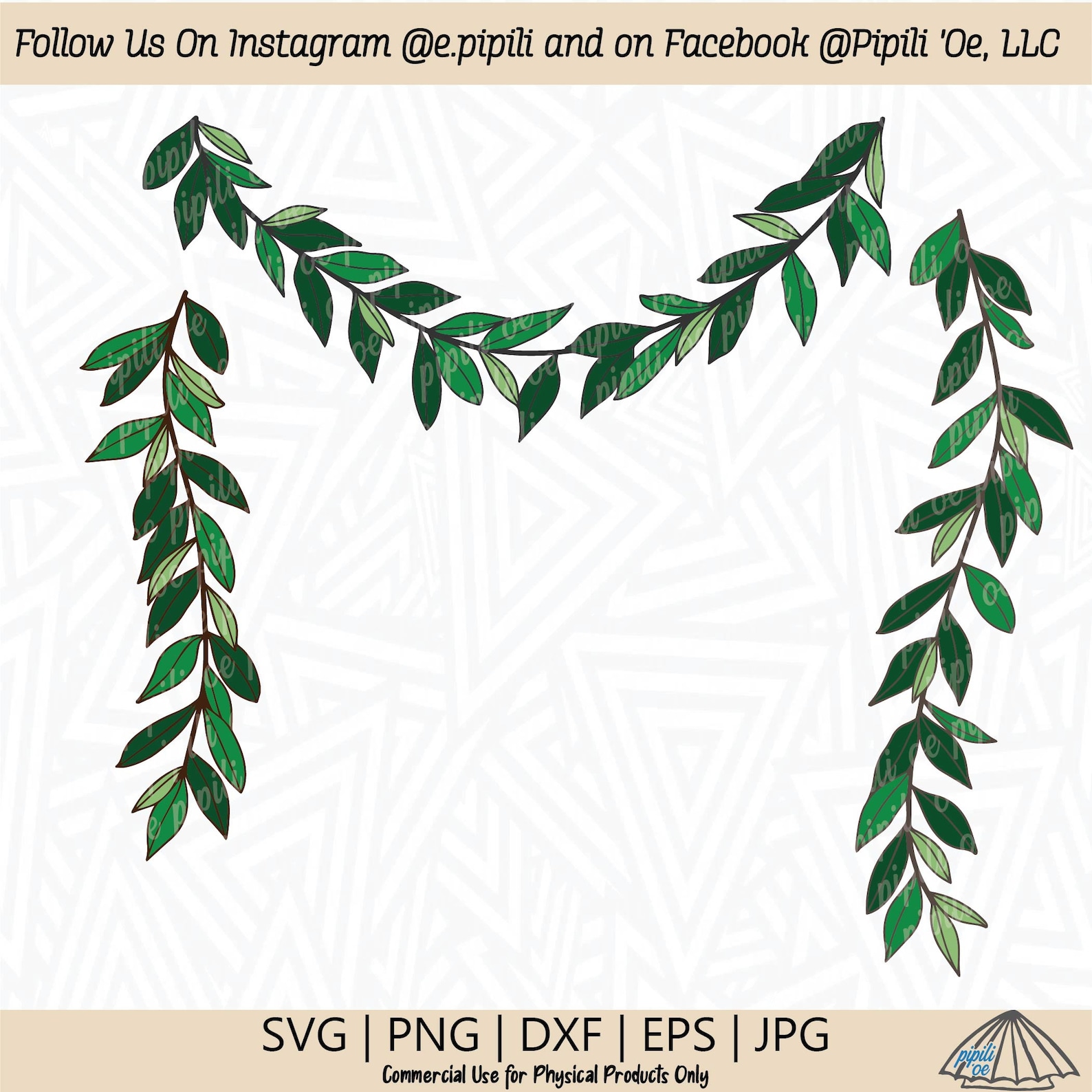 Maile Lei Front and Back SVG Maile Lei SVG Hawaii Wedding - Etsy