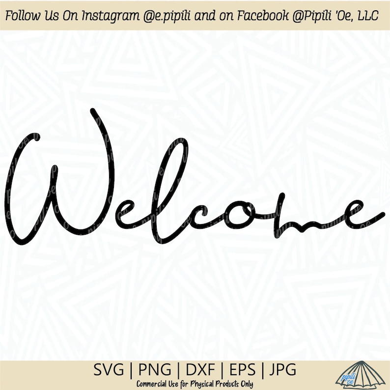 Welcome SVG Welcome Script SVG Welcome Cursive SVG | Etsy