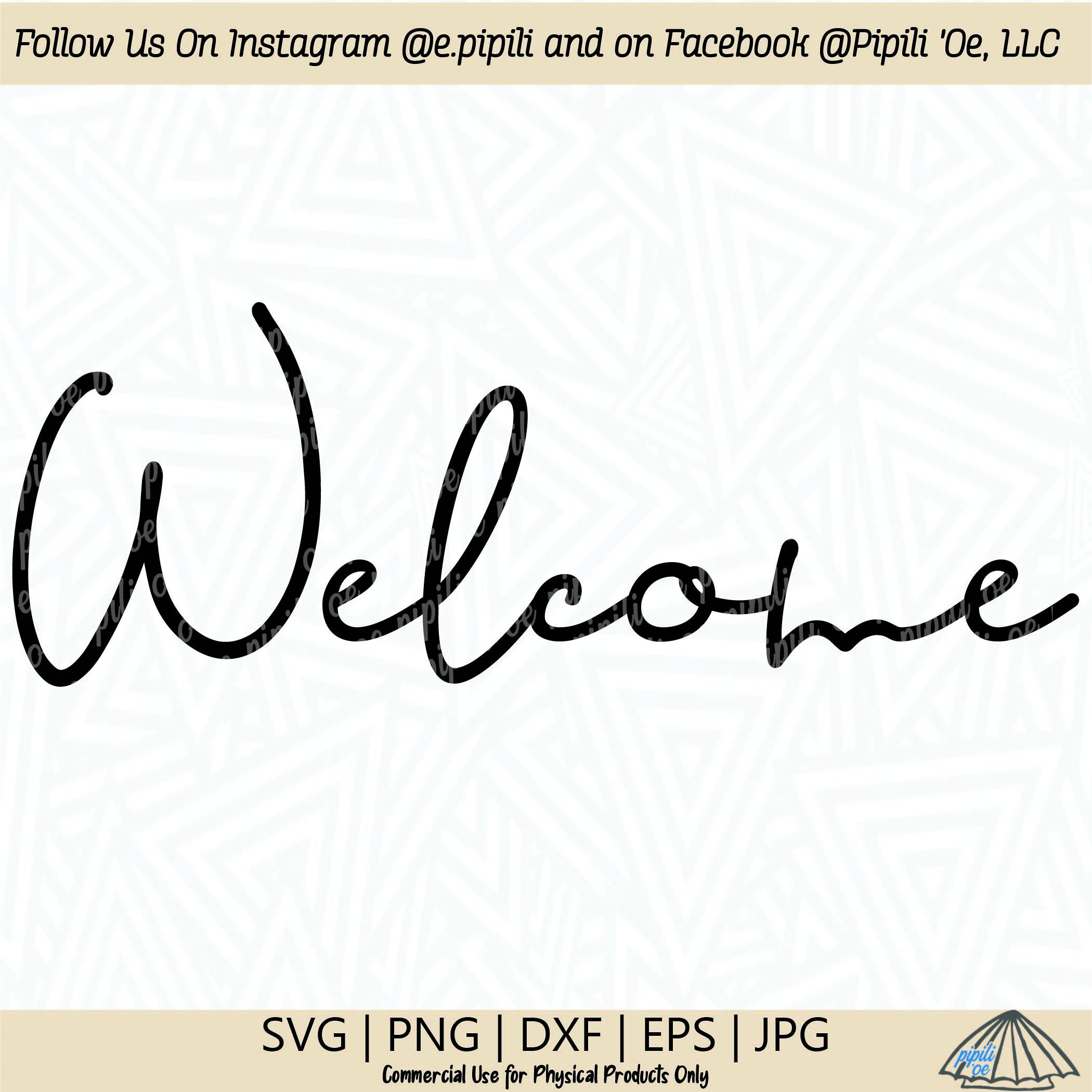 Welcome SVG Welcome Script SVG Welcome Cursive SVG | Etsy