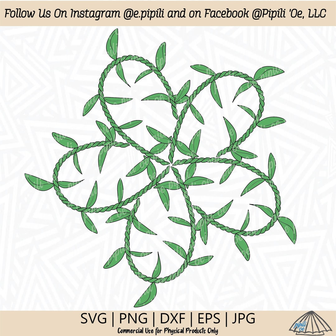 Ti Leaf Lei Flower SVG - Ti Leaf Lei SVG - Lāʻī Leis SVG - Digital ...