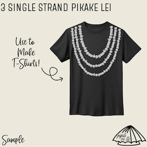 3 Single Strand Pikake Lei SVG - Pikake Lei Clip Art - Hawaii Lei PNG ...