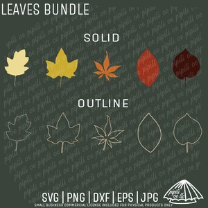 Leaves Bundle SVG - Leaves SVG - Bundle SVG - Leaves Clip Art - Leaf ...