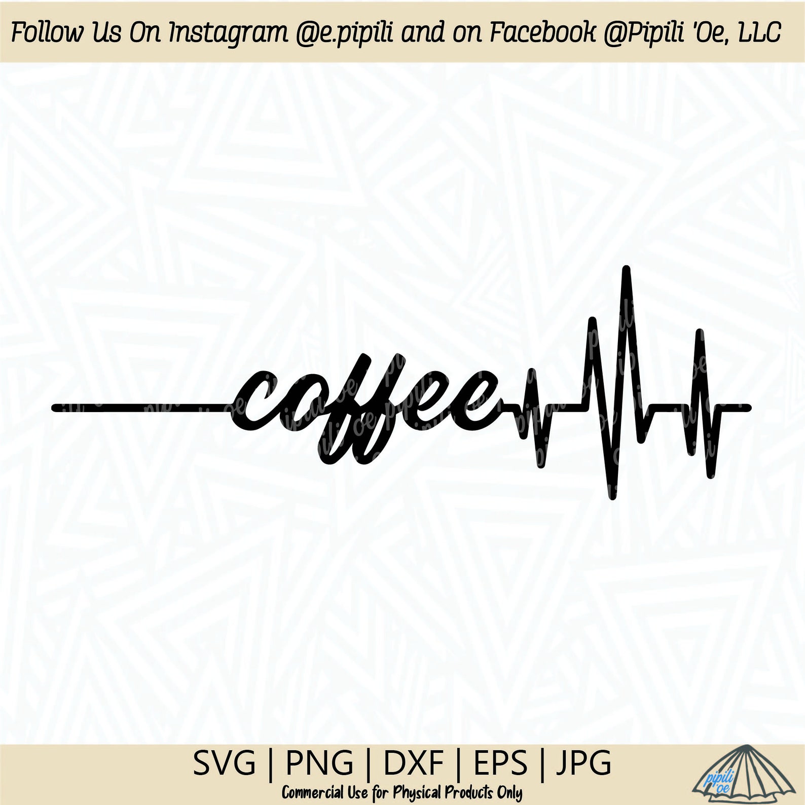 Coffee Heartbeat SVG Coffee SVG Coffee Clip Art Coffee | Etsy