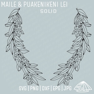 Maile and Puakenikeni Lei SVG - Puakenikeni Lei SVG - Maile SVG ...