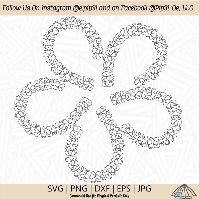 Puakenikeni Lei Flower SVG - Hawaii Lei SVG - Puakenikeni Lei Clip Art ...