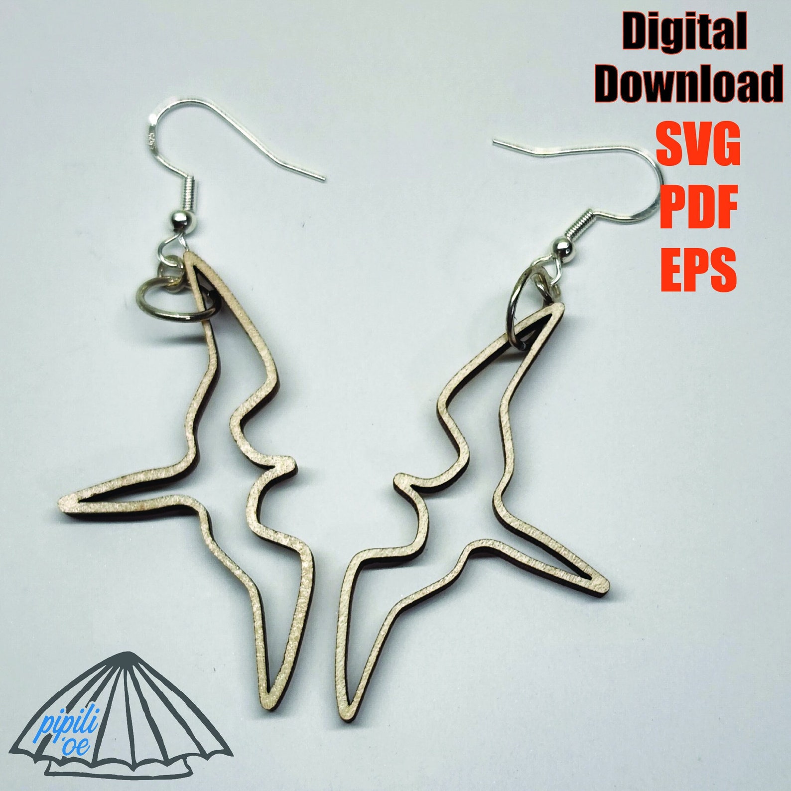 Iwa Bird Laser Earring SVG Iwa Bird Earring SVG Laser - Etsy