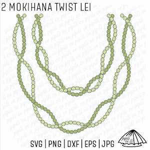 2 Mokihana Twist Lei SVG - Hawaii SVG - Kauai Lei SVG - Mokihana Lei ...