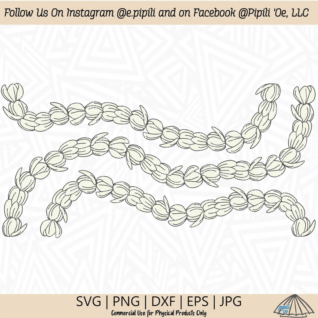 Pikake Lei Can Glass SVG - Pikake Lei SVG - Can Glass SVG - Digital ...