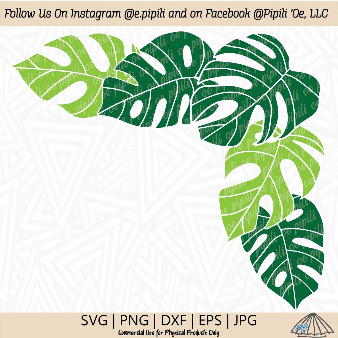 Monstera Leaf Corners SVG - Monstera Leaf SVG - Tropical Plant SVG ...