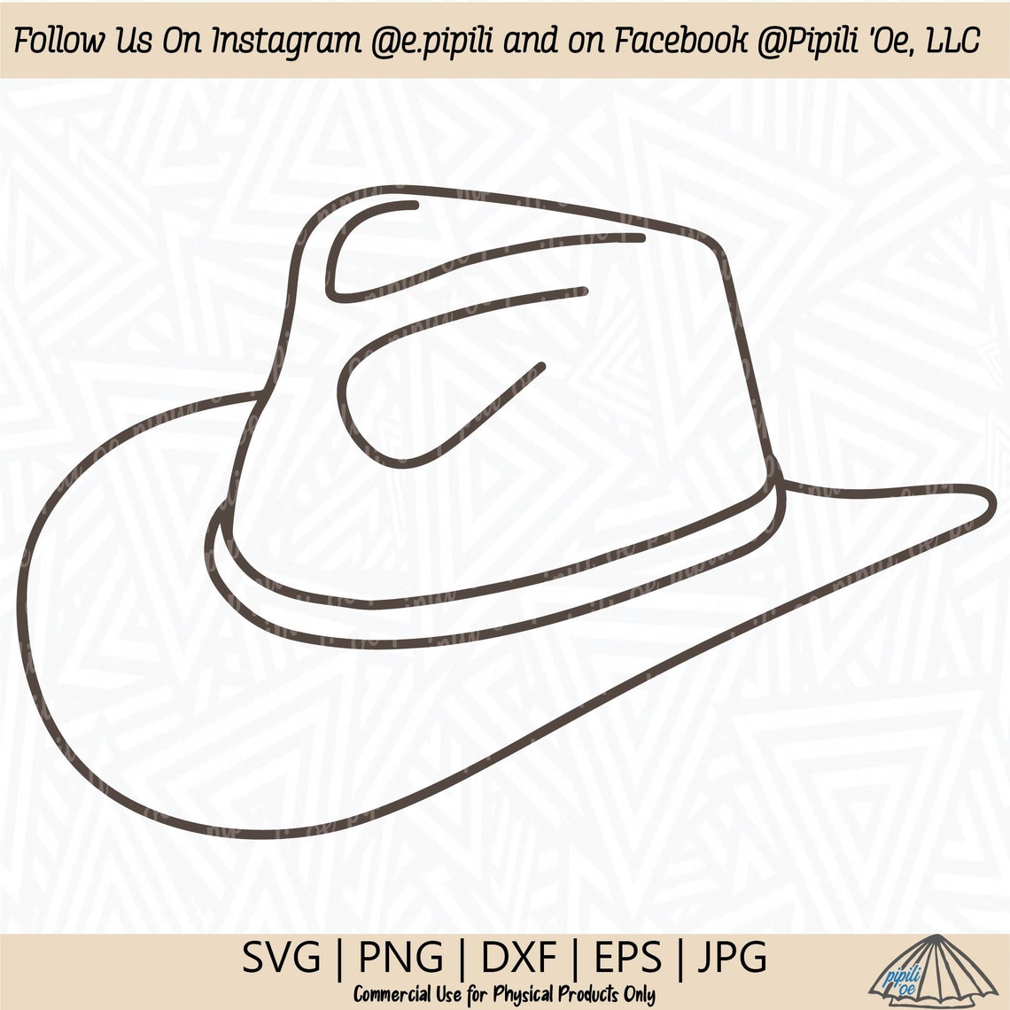 Paniolo Cowboy Hat SVG Hat SVG Paniolo Hat SVG Digital - Etsy