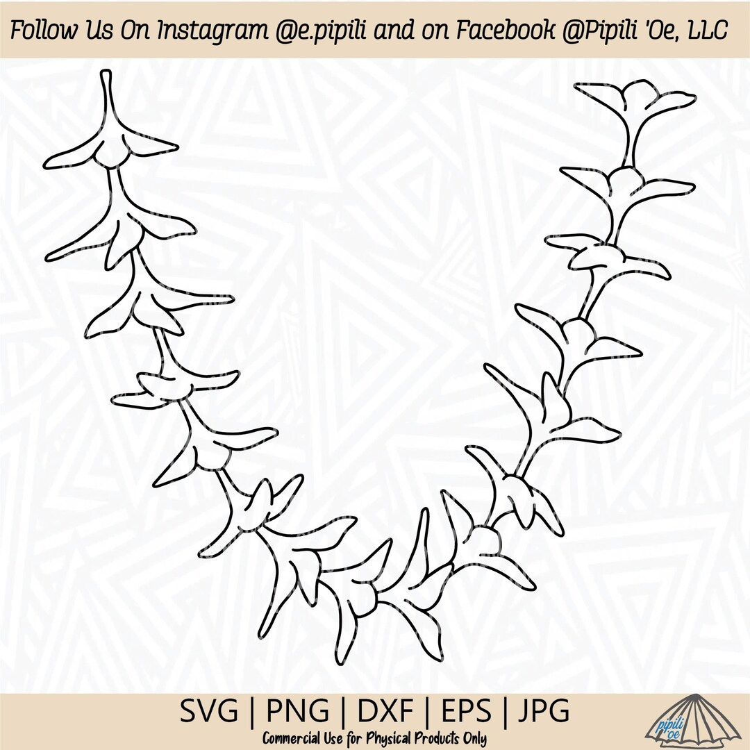 Simple Plumeria Lei Color SVG - Plumeria Lei SVG - Digital Download ...