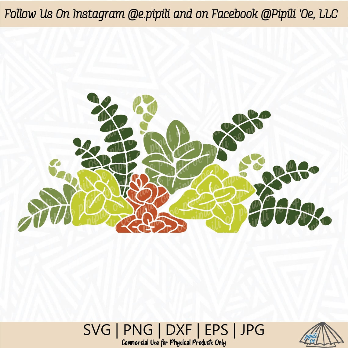 Liko Arrangement SVG - Liko of the Lehua SVG - Digital Download - Fern ...