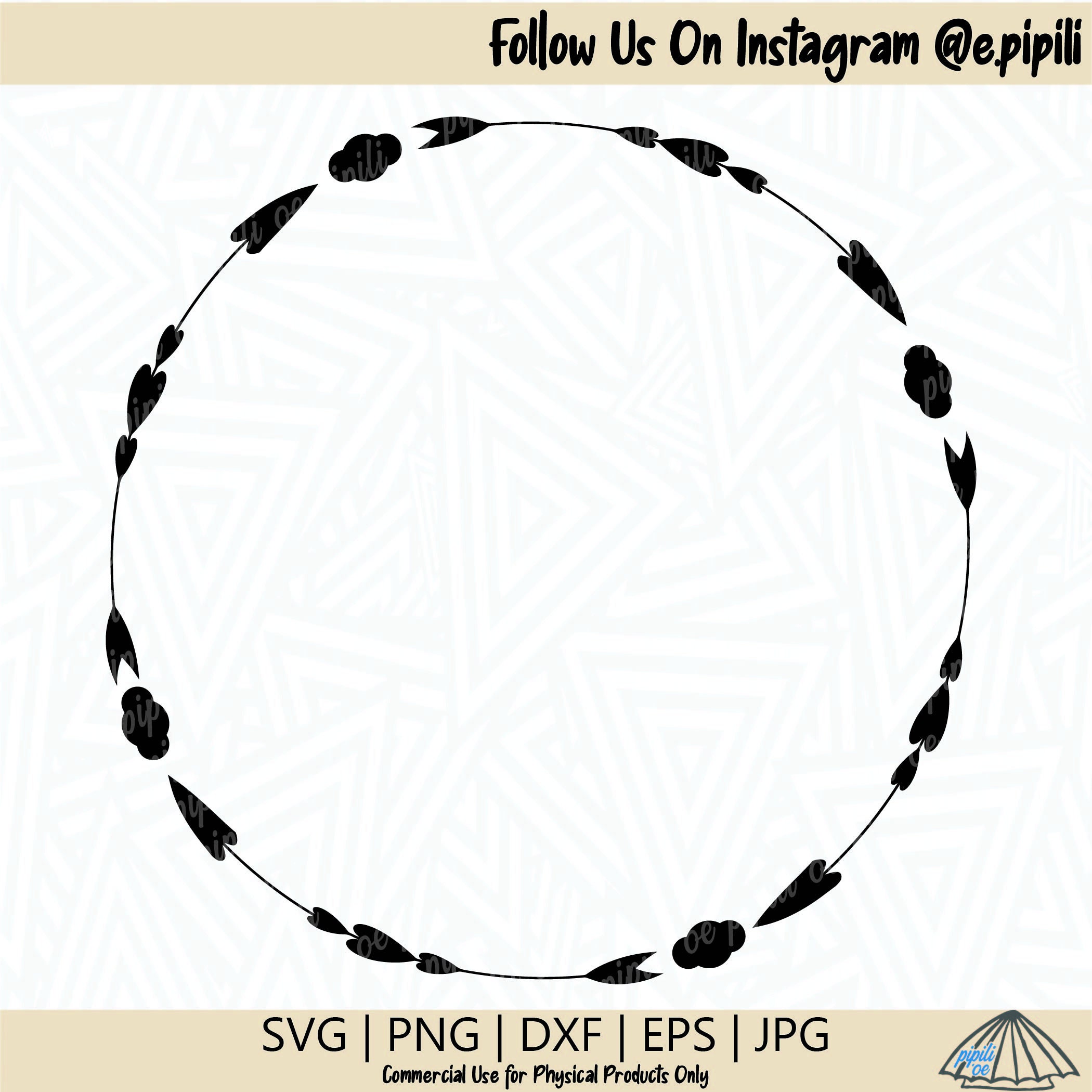 Arrow Heart Circle Frame SVG Circle Frame SVG Arrow Frame - Etsy