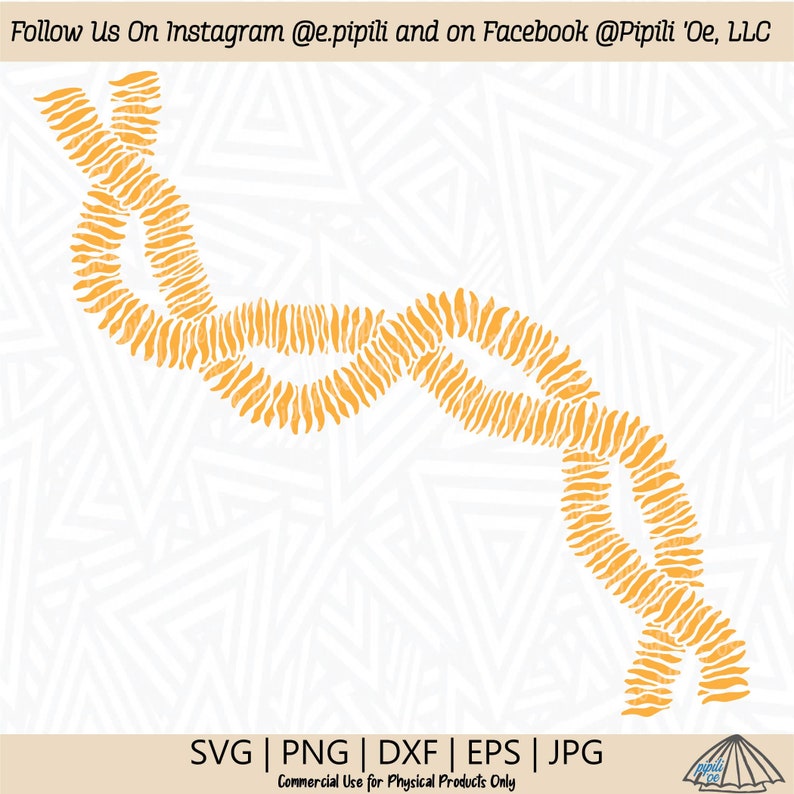 Double Ilima Lei S Shape SVG - 'ilima Lei SVG - Hawaii Lei SVG ...
