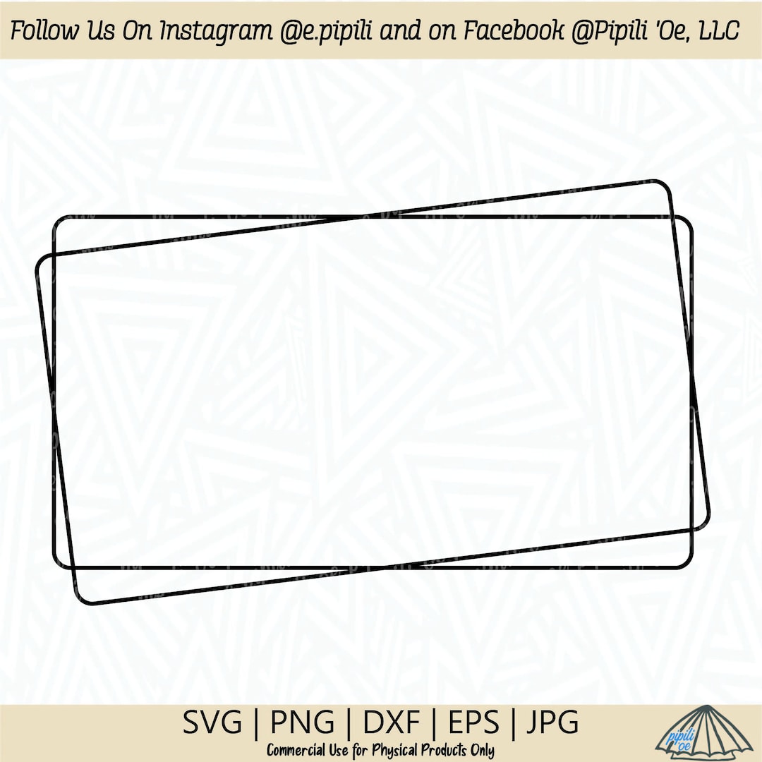 Rounded Double Rectangle Frame SVG - Rectangle Frame SVG - Wreath SVG ...