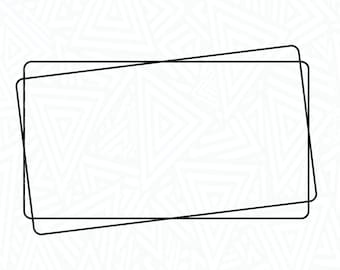 Open RECTANGLE SVG Split RECTANGLE Svg Rectangle Outline - Etsy