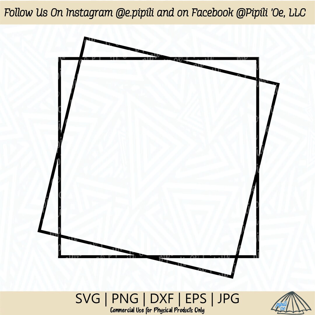 Layered Square Frame SVG - Double Square Frame SVG - Square Frame SVG ...