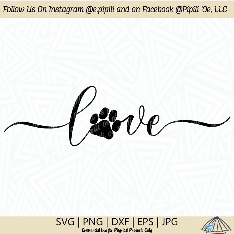 Love Paw SVG Pet SVG Love SVG Dog Svg Cat Svg - Etsy