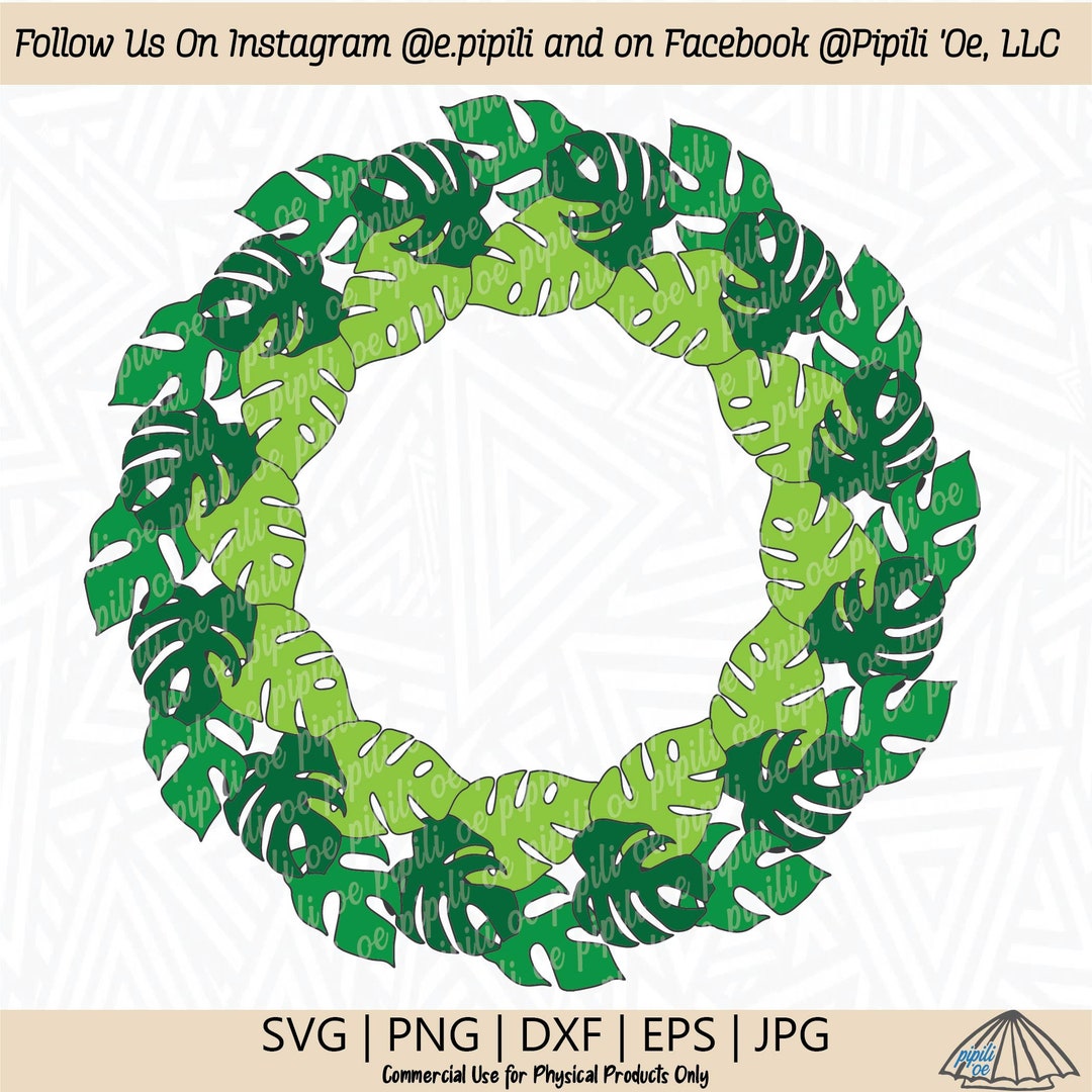 Monstera Leaf Circle Frame SVG - Monstera SVG - Digital Download ...