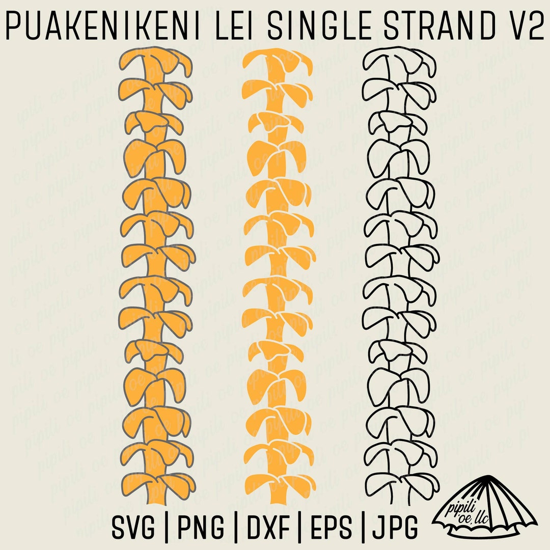 Puakenikeni Lei Single Strand V2 - Puakenikeni SVG - Hawaii Svg - Lei ...