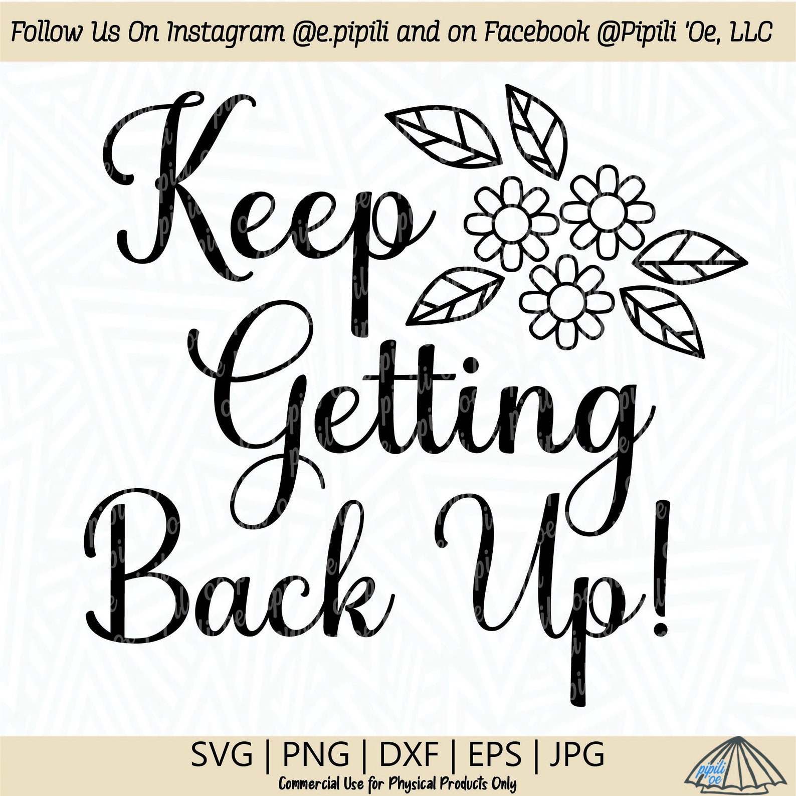 Keep Getting Back up SVG Motivational Saying SVG - Etsy