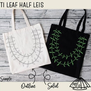 Ti Leaf Half Lei SVG - Ti Leaf Lei SVG - Lāʻī Leis SVG - Digital ...