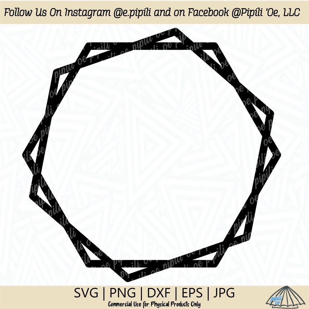 Thick Layered Hexagon Frame SVG - Hexagon Frame SVG - Frame SVG ...