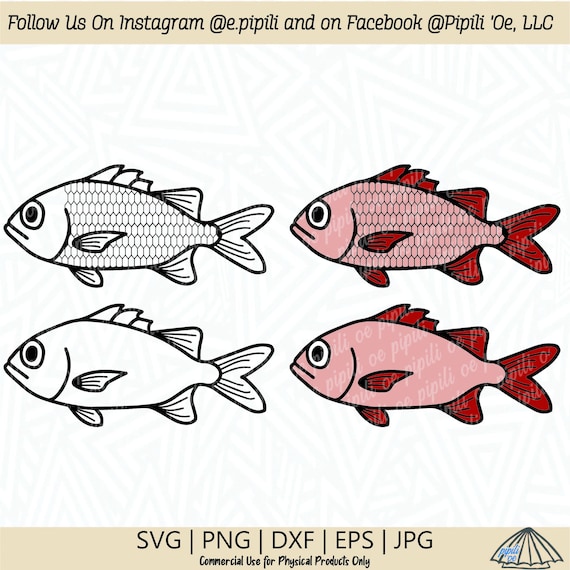 Menpachi Soldier Fish SVG Menpachi Clip Art Hawaii Reef | Etsy