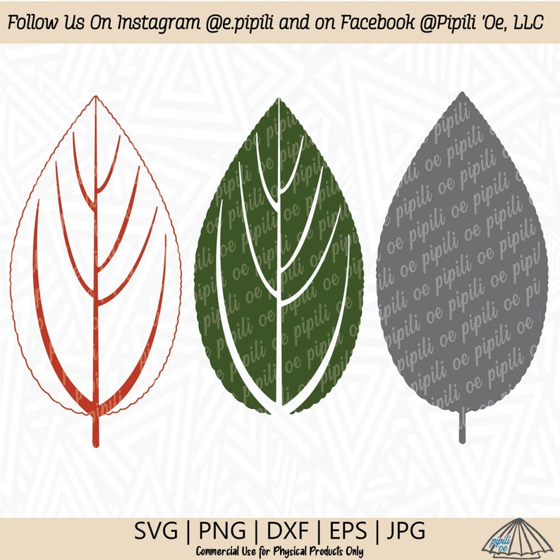 Mamaki Leaf SVG Hawaii Plant SVG Hawaiian SVG Digital - Etsy