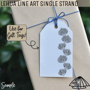 Lehua Line Art Single Strand SVG - Ohia Lehua SVG - Hawaiian Lei SVG ...