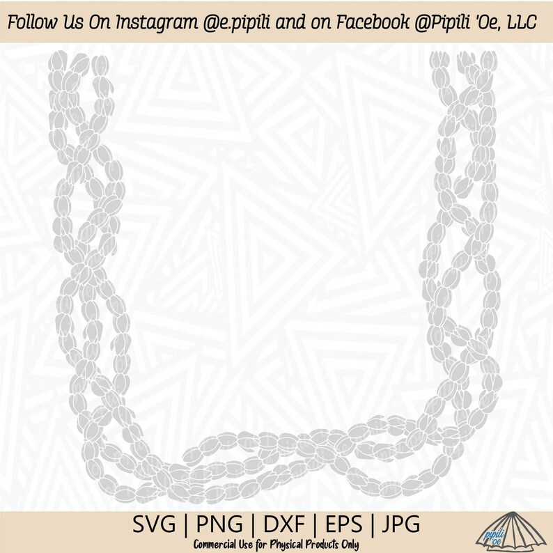 Pikake Multi Strand Lei SVG - Pikake Lei SVG - Pikake SVG - Digital ...