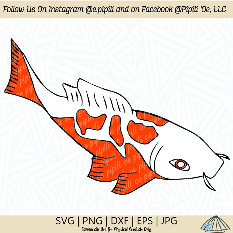 Orange and White Koi SVG Koi Fish SVG Asian Fish SVG - Etsy